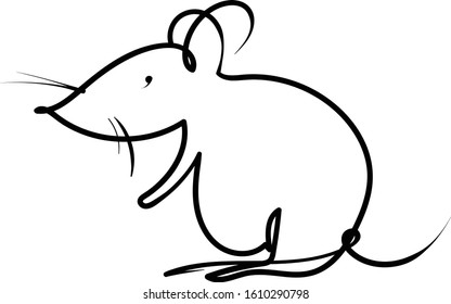 One Line Sketch Mouse Stock Vector (Royalty Free) 1610290798 | Shutterstock
