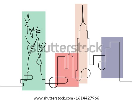 Manhattan Skyline Line Drawing | Free download on ClipArtMag