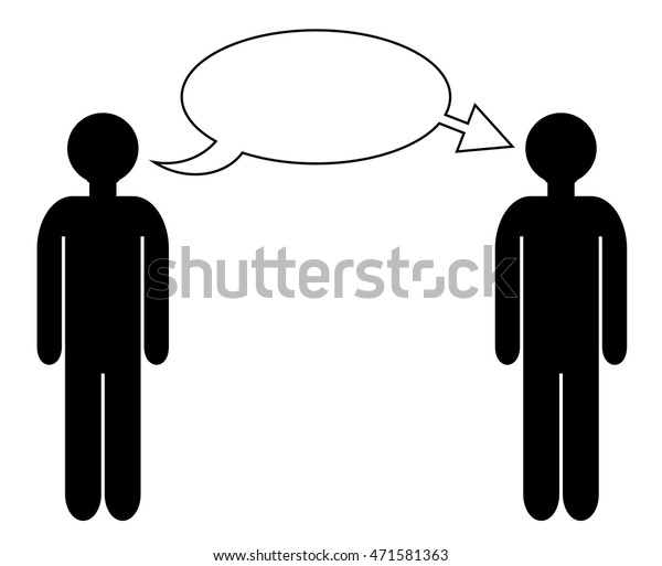 One Man Talking Other Listens Icon Stock Vector (Royalty Free ...