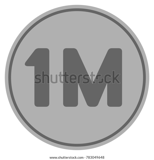 One Million Silver Coin Icon Vector Stock Vector (Royalty Free ...