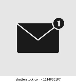 One New Message Message Icon Web Stock Vector (Royalty Free) 1114983197 ...