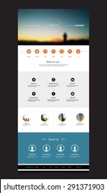 One Page Website Template Blurred Background Stock Vector (Royalty Free ...
