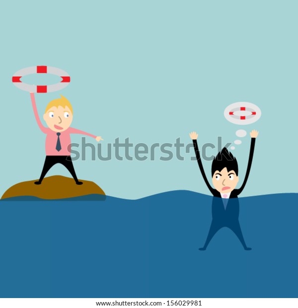 One Person Helping Another Stock Vector (Royalty Free) 156029981 ...