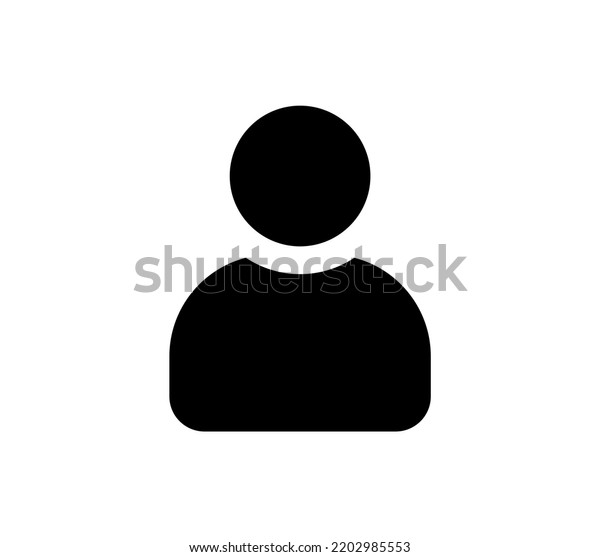 One Person Icon Vector Symbol Stock Vector (Royalty Free) 2202985553 ...