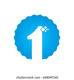 One Pixel Logo Blue Sky Color Stock Vector (Royalty Free) 668049160 ...