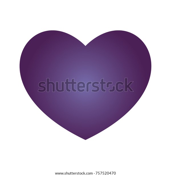 One Purple Heart Gradient Stock Vector (Royalty Free) 757520470 ...
