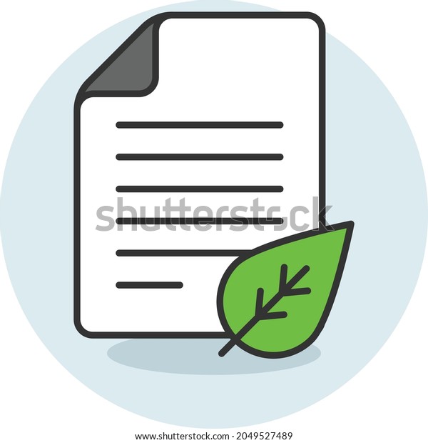 One Side Printing Concept Eco Friendly Stock Vector (Royalty Free ...
