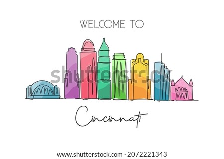 Cincinnati Skyline Drawing | Free download on ClipArtMag