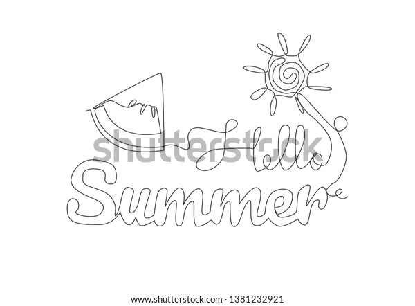 One Single Line Drawing Cute Cool Stock Vector (Royalty Free) 1381232921