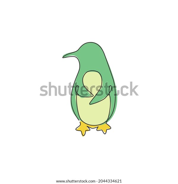 One Single Line Drawing Fun Cute Stock Vector (Royalty Free) 2044334621 ...