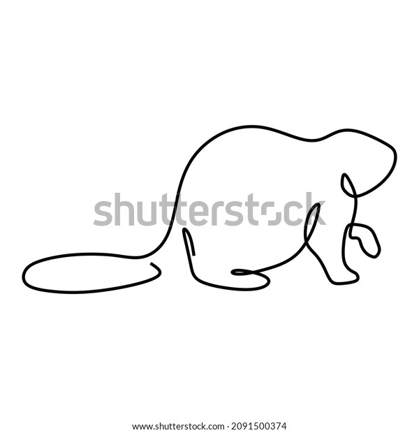 899 Beaver line art bilder, arkivfotografier og vektorer | Shutterstock