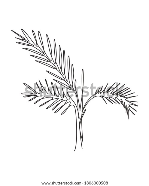 One Single Line Drawing Palm Faux Stock Vector (Royalty Free ...