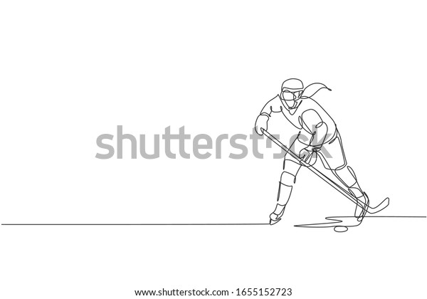 One Single Line Drawing Young Ice Stock Vector (Royalty Free ...