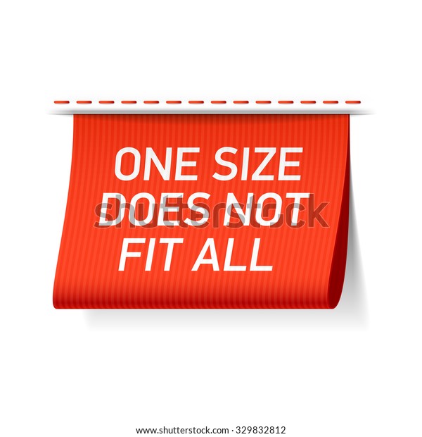 One Size Does Not Fit All Stock Vector (Royalty Free) 329832812