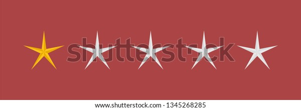 One Star Vector Icon Stars Rating Stock Vector (Royalty Free ...