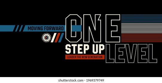 One Step Level Modern Stylish Typography Stock Vector (Royalty Free ...