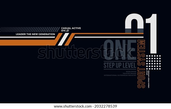 One Step Level Modern Stylish Typography Stock Vector (Royalty Free ...