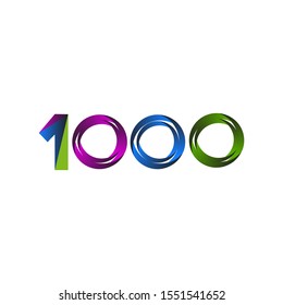 One Thousand 1000 Speed Logo Fast Stock Vector (Royalty Free ...