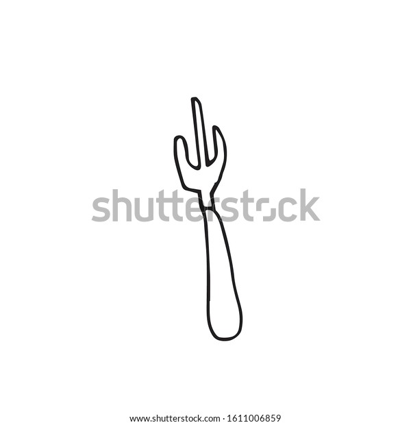 One Vector Garden Scapula Hand Drawn: vetor stock (livre de direitos ...
