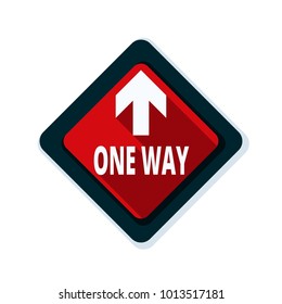 One Way Right Arrow Sign Illustration Stock Vector (Royalty Free ...