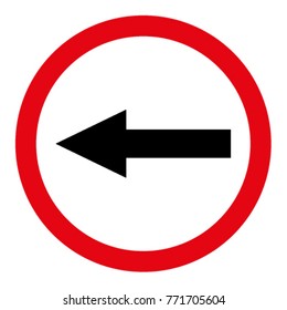 One Way Left Traffic Signs Design Stock Vector (Royalty Free) 771705604 ...