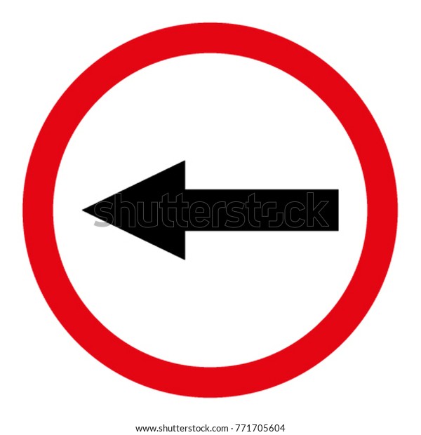 One Way Left Traffic Signs Design Stock Vector (Royalty Free) 771705604 ...