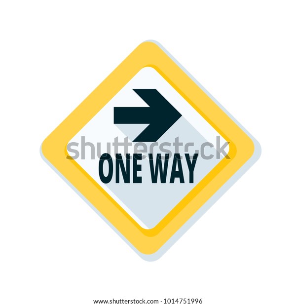 One Way Right Arrow Sign Illustration Stock Vector (Royalty Free ...