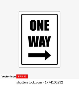 One Way Sign Vector Illustration Stock Vector (Royalty Free) 1774105232 ...