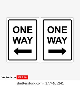 One Way Sign Vector Illustration Stock Vector (Royalty Free) 1774105241 ...