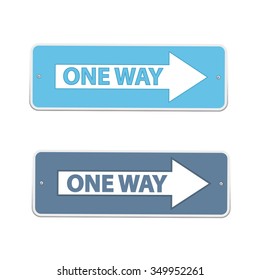 One Way Signs Vector Drawing Design Stock Vector (Royalty Free) 349952261
