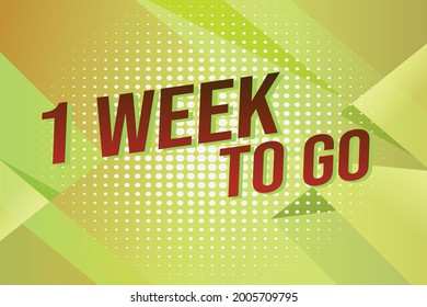 One Week Go Word Concept Vector Stock Vector (Royalty Free) 2005709795 ...