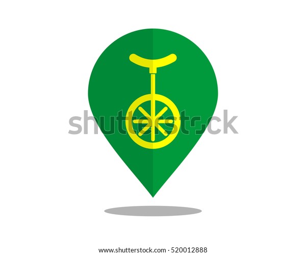 One Wheel Icon Marker Pin Path Stock Vector (Royalty Free) 520012888 ...