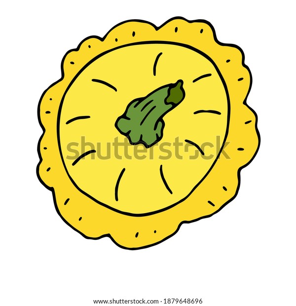 One Yellow Squash Doodle Style Isolated Stock Vector (Royalty Free ...