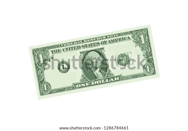 Onedollar Bill Vector Illustration Stock Vector (Royalty Free ...