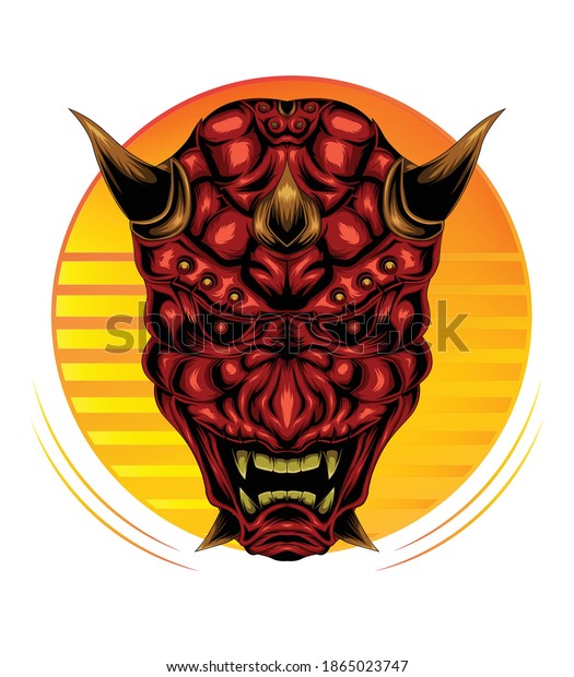 Oni Ghost Artwork Illustration Tshirt Clothing Stock Vector (Royalty ...