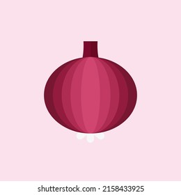 Onion Flat Design Vector Illustration Stock Vector (Royalty Free ...