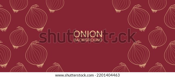 Onion Frame Linear Style Vintage Template Stock Vector (Royalty Free ...