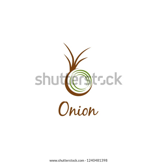 Onion Logo Design Stock Vector (Royalty Free) 1240481398