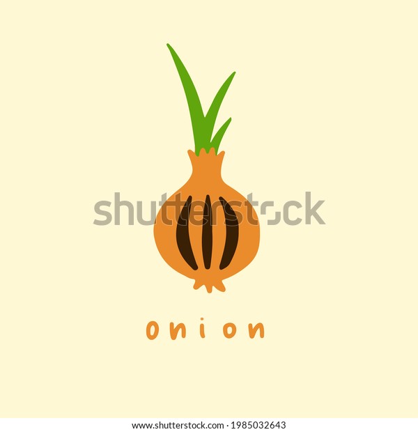Onion Symbol Social Media Post Vegetable Stock Vector (Royalty Free ...
