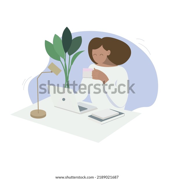 Online Assistant Online Operator Female Character Stock Vector (Royalty ...