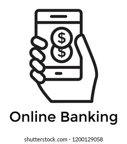 Online Banking Easy Transactions Stock Vector (Royalty Free) 1200129058