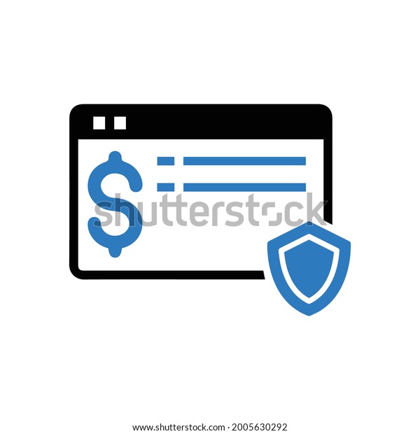 Online Banking Secure Security Icon Black Stock Vector (Royalty Free ...