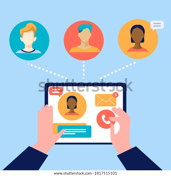 Online Business Management Concept Web Hr Stock Vector (Royalty Free ...