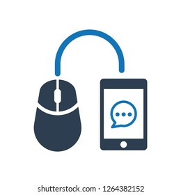 Online Chat Connection Icon Stock Vector (Royalty Free) 1264382152 ...