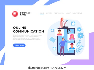 Online Chat Message Banner Poster Concept Stock Vector (Royalty Free ...