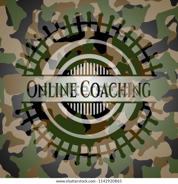 Online Coaching On Camouflage Texture Stock Vector (Royalty Free ...