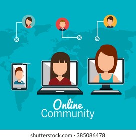 Online Community Design Stock Vector (Royalty Free) 385086478 ...