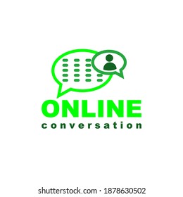 Online Conversation Logo Design Vector Stock Vector (Royalty Free ...