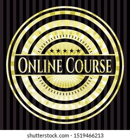 Online Course Gold Badge Vector Illustration Stock Vector (Royalty Free ...