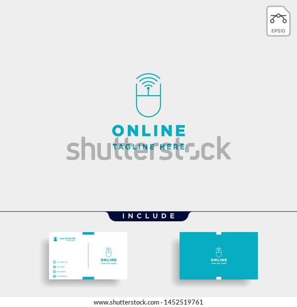 Online Course Logo Design Vector Internet Stock Vector (Royalty Free ...
